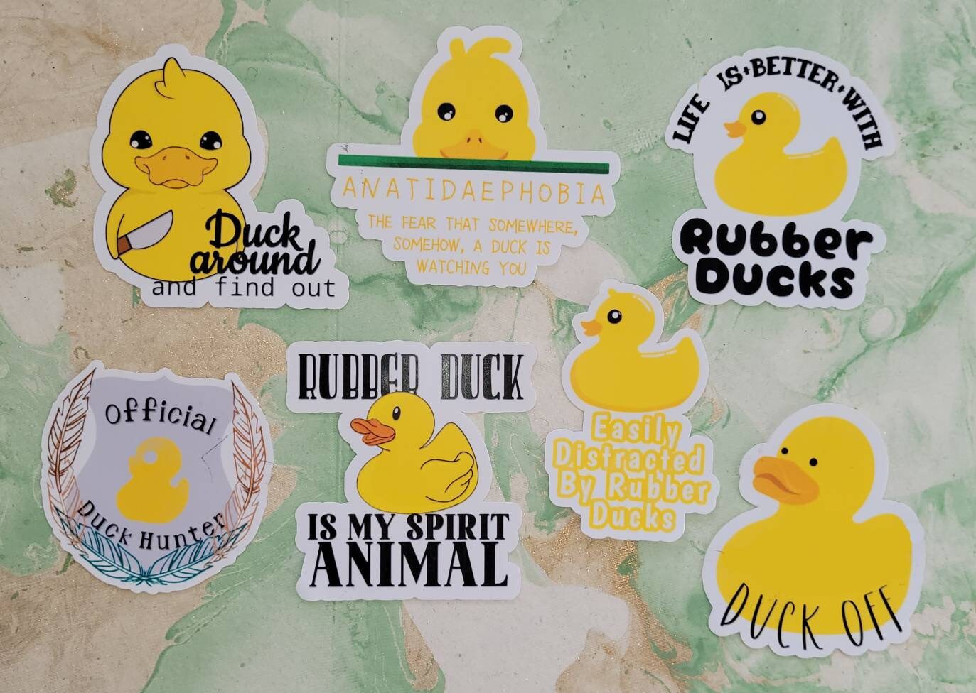 Cute Funny Rubber Duck Stickers Vinyl Stickers - Etsy