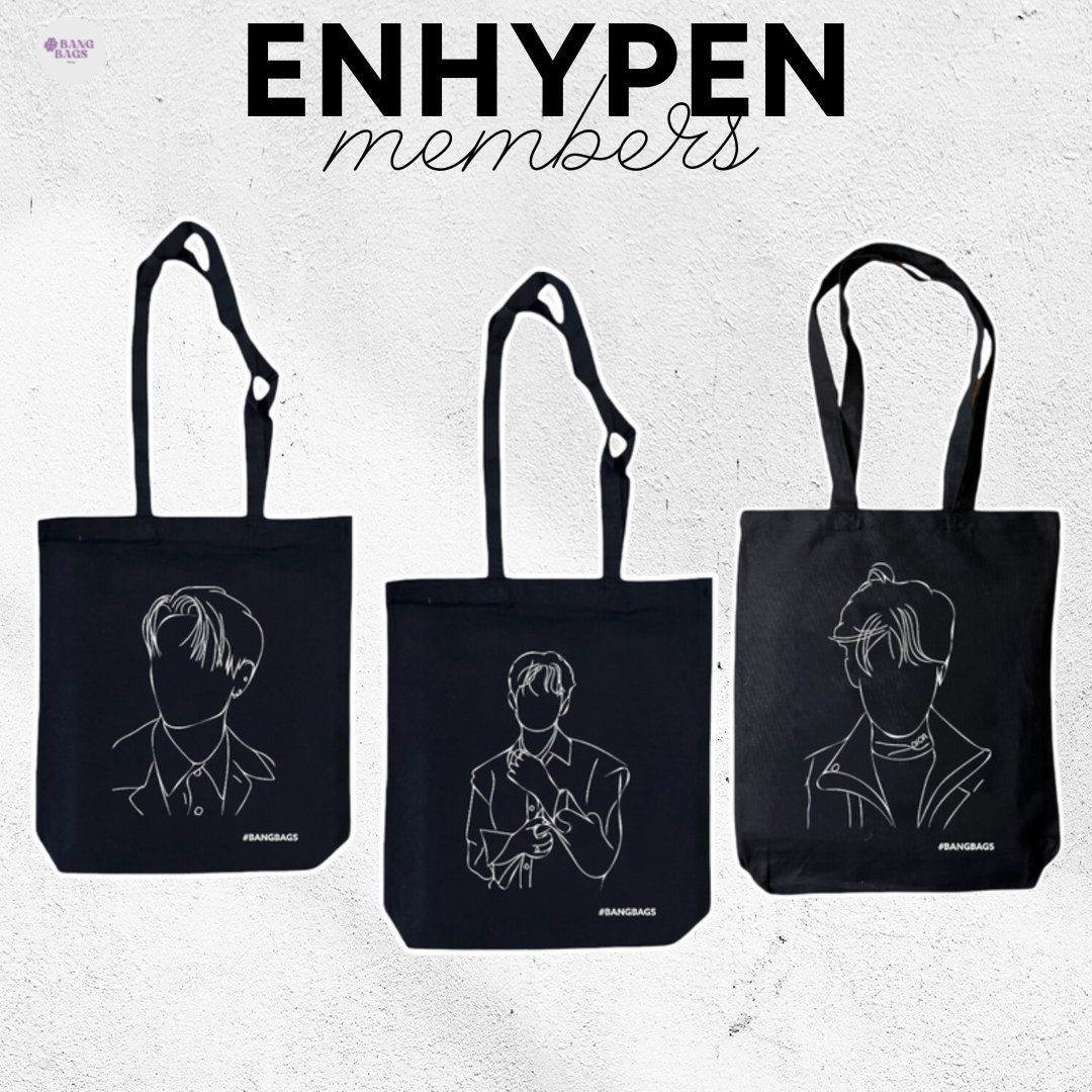 Enhypen Members Canvas Tote Bag Enhypen Group Members, Engene Tote Bag ...