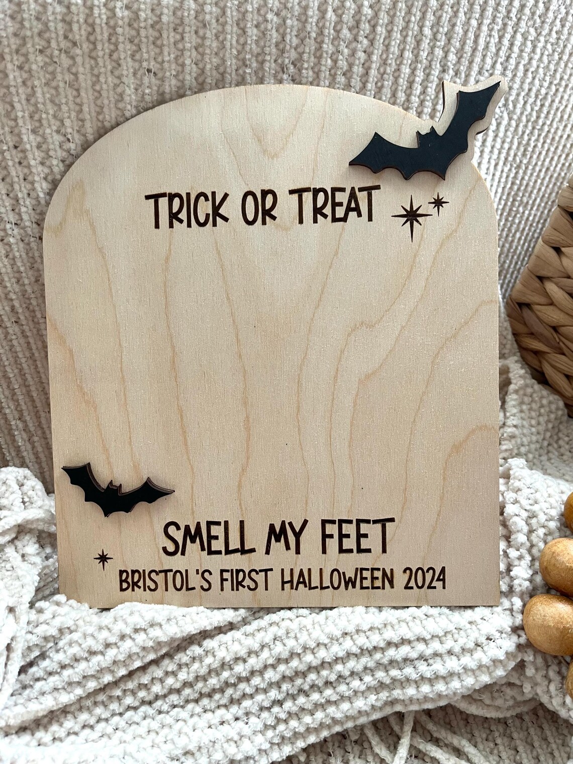 Baby's First Halloween Footprint Keepsake: DIY Personalized Sign - Etsy