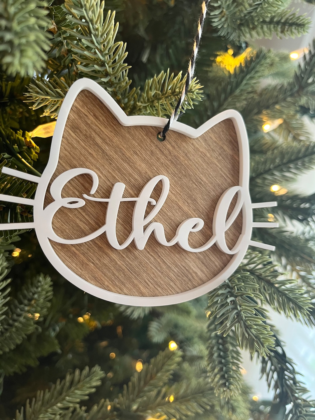 Personalized Cat Ornament CAT Christmas Ornament Personalized Pet ...