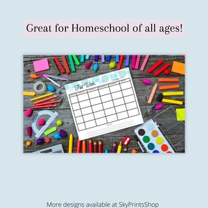 Homeschool Weekly Planner, Printable and Editable, Blue&green Shape ...