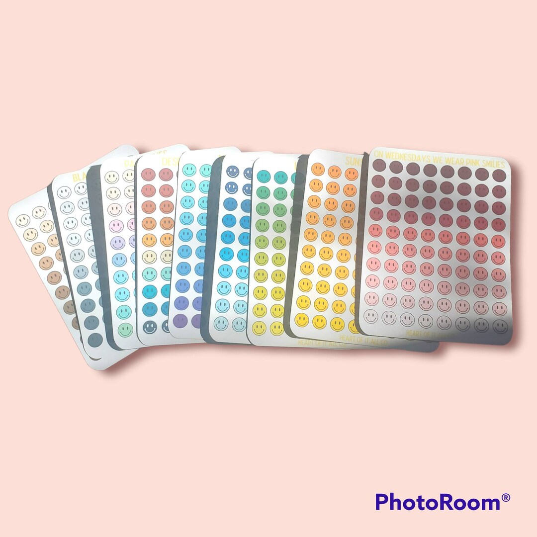 Rainbow Colorful Tiny Smiley Faces Water-resistant for Journals ...