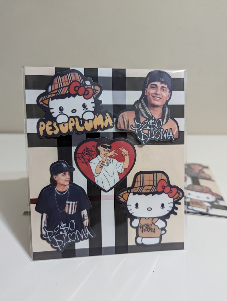 Peso Pluma Stiker Bundle, 5 Peso Pluma Stickers, Doble P Sticker Bundle ...