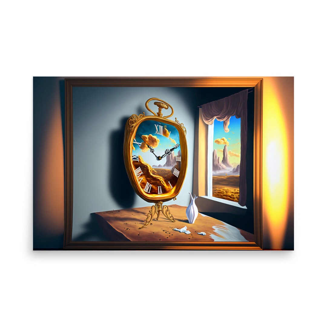 The Persistence of Memory Poster: A Modern Art Twist on a Salvador Dali ...