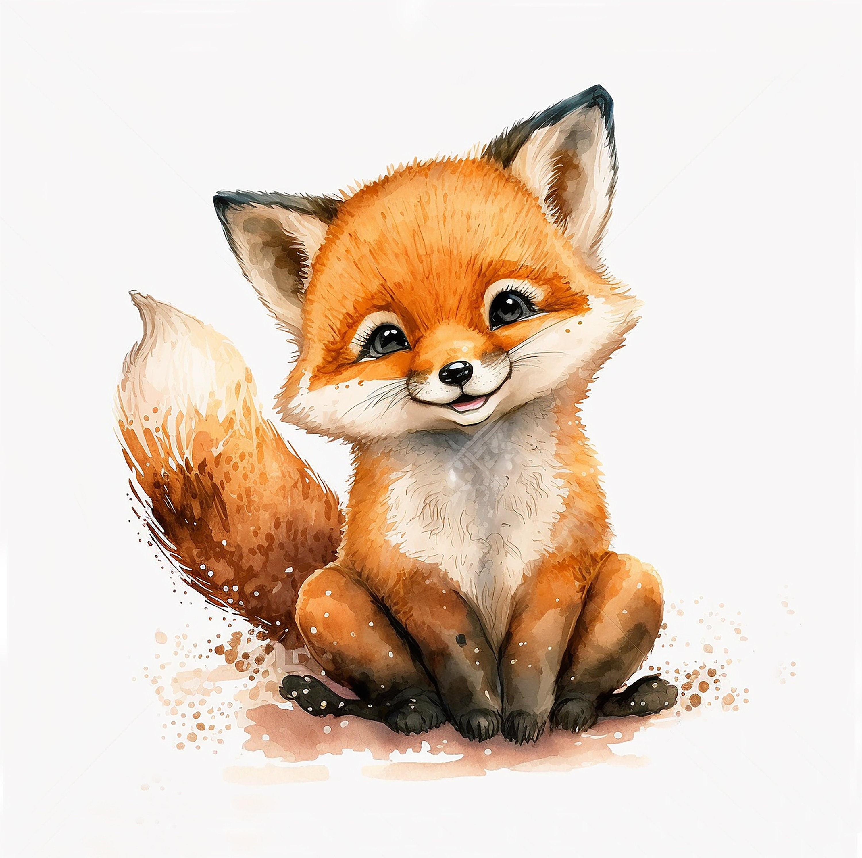 Cute Baby Fox Drawings