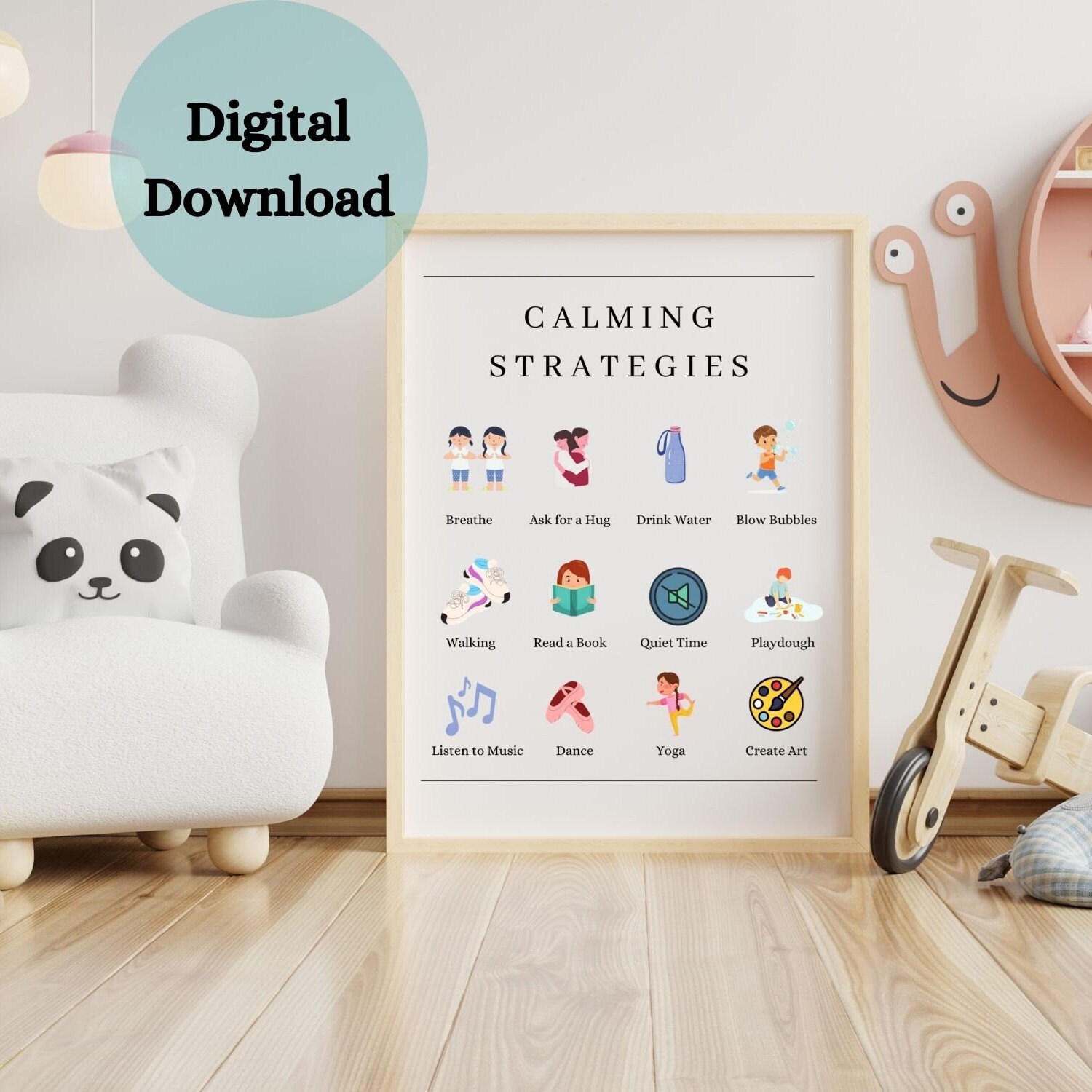 Calm Down Corner PRINTABLE for Kids, Self-regulation, Calming ...