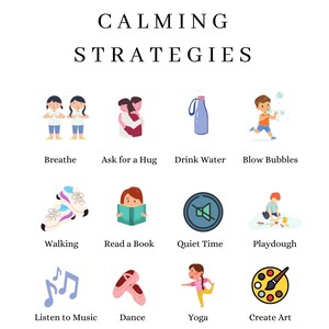 Calm Down Corner PRINTABLE for Kids Self-regulation Calming - Etsy ...