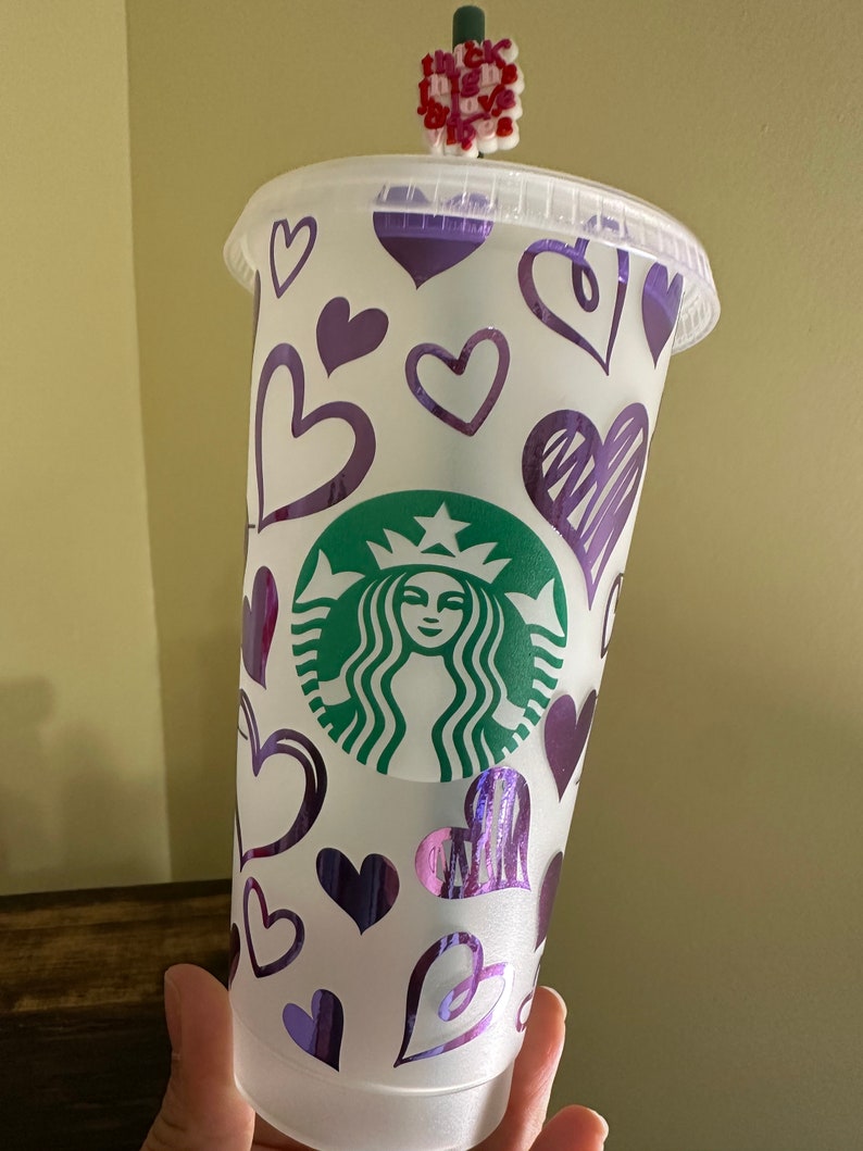 24oz Reusable Cup, Starbucks Cup, Gift for Her, Galentine Gift, Gift ...