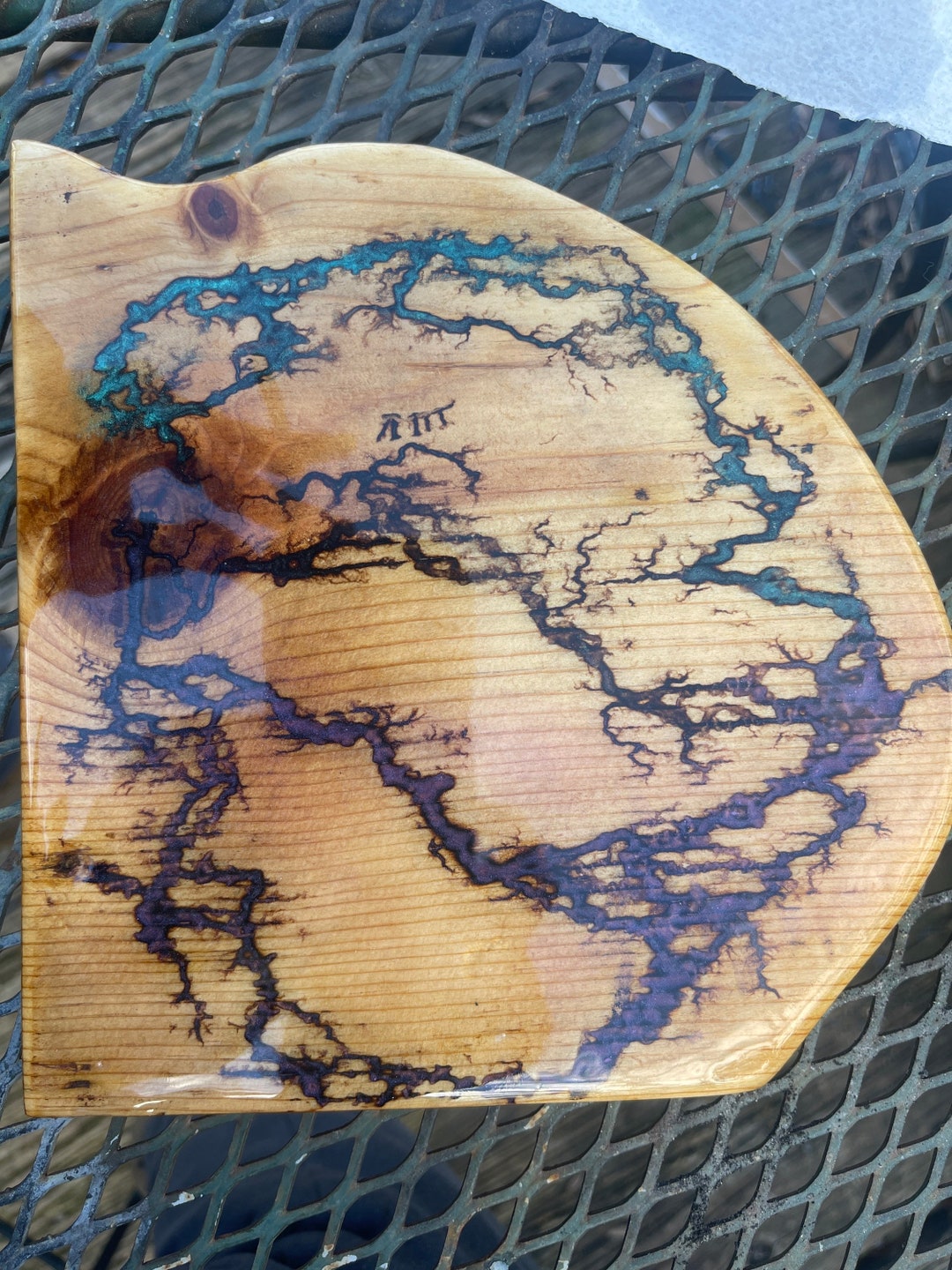 Fractal Wood Burn With Epoxy Resin Color and Coating - Etsy