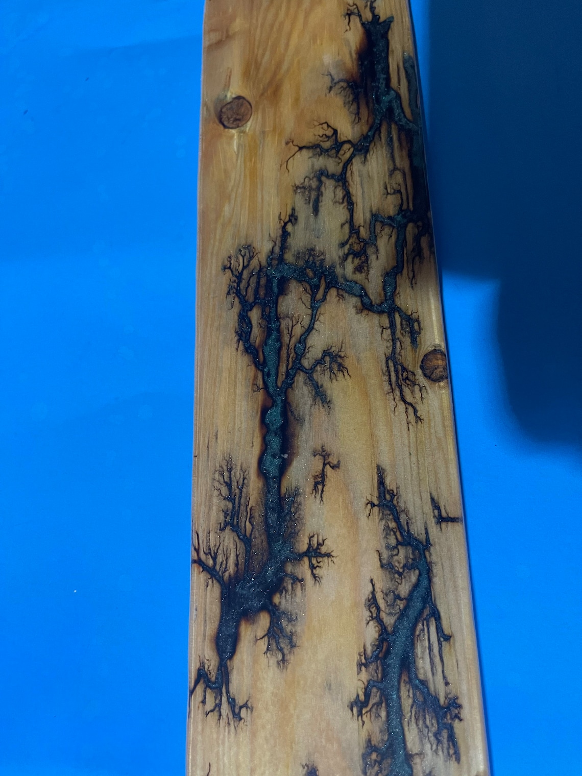 Lichtenberg Fractal Burn Wooden Wall Art. Features Electric Fractal ...