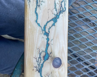 Fractal Wood Burn With Epoxy Resin Color and Coating - Etsy