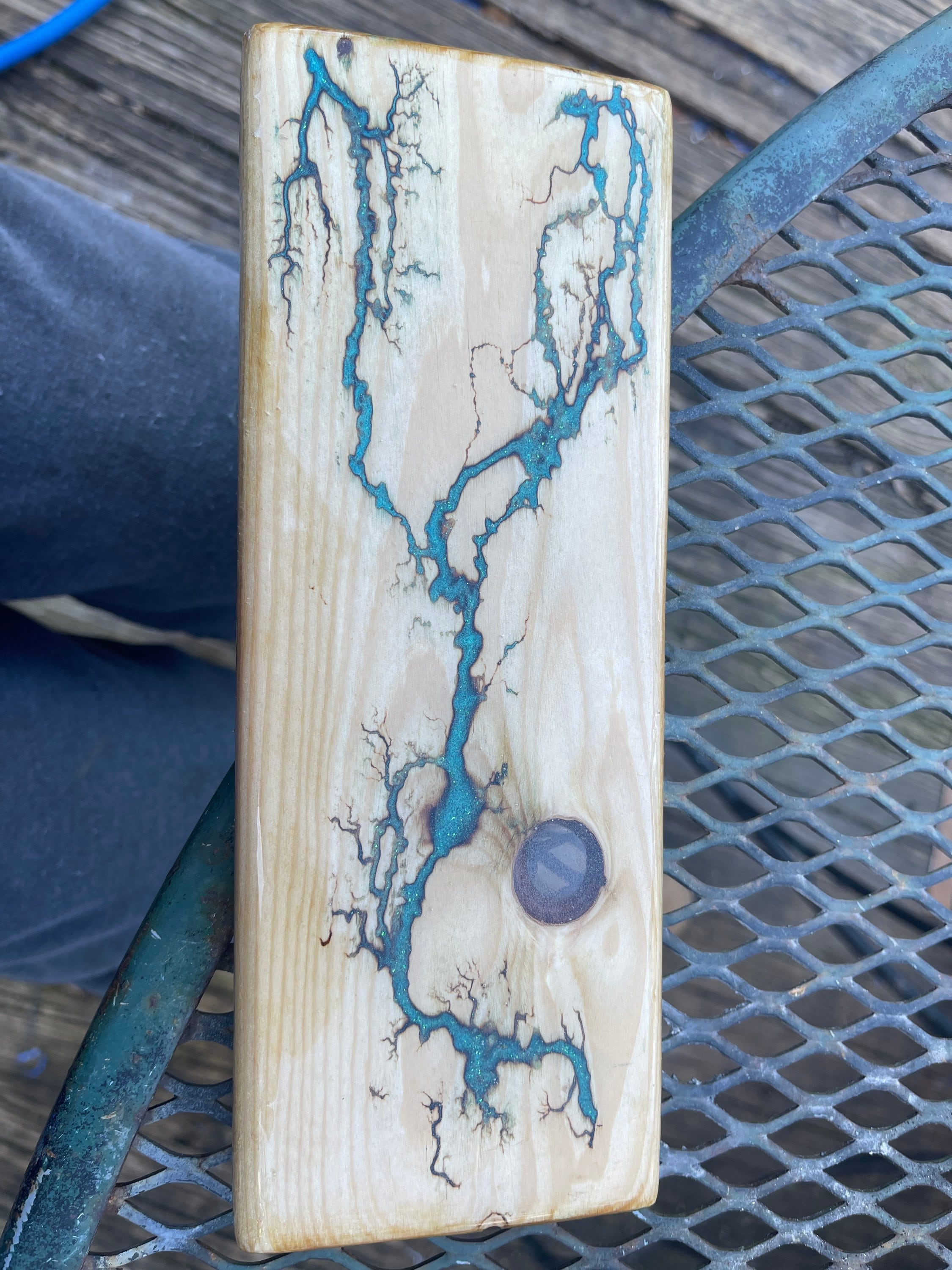 Fractal Wood Burn With Epoxy Resin Color and Coating - Etsy