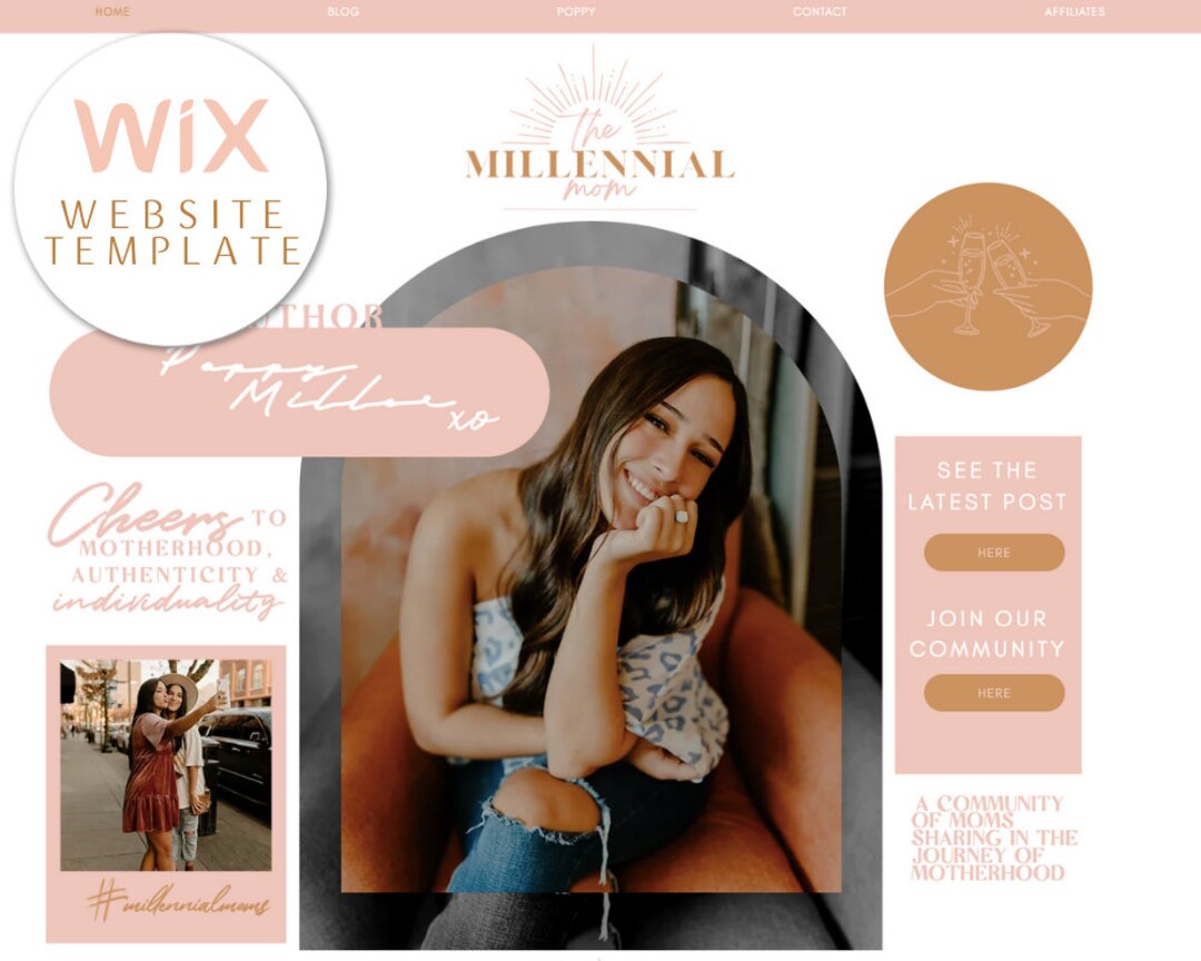 WIX Blog Template - Website Design for Lifestyle Bloggers - WIX ...