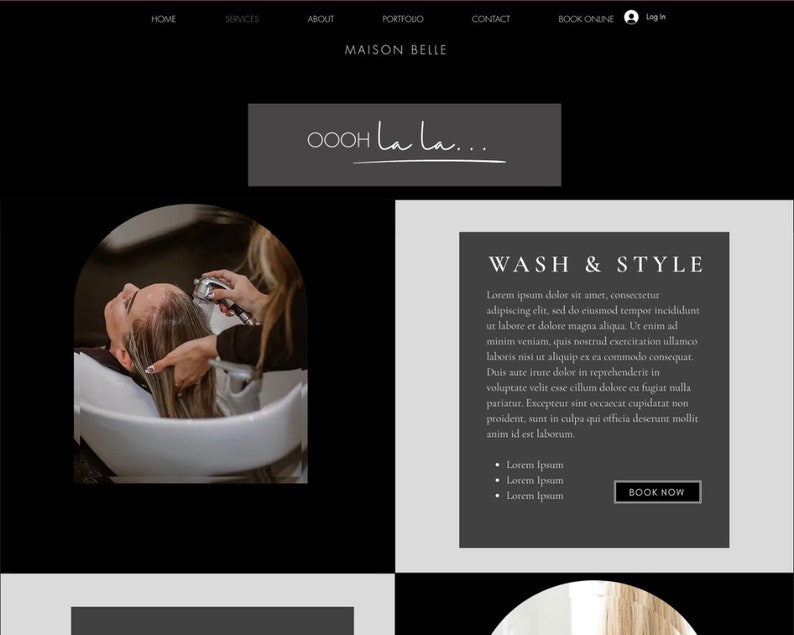 Salon Website Template Hair Salon Website WIX Website - Etsy