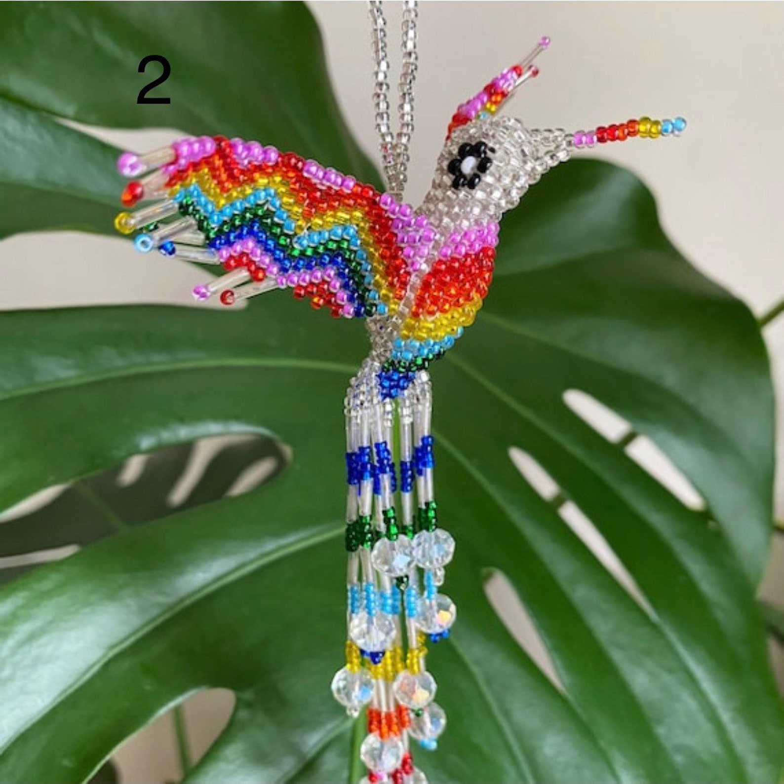 Beaded Hummingbird Keychains Zipper Charms Hanging Decor - Etsy