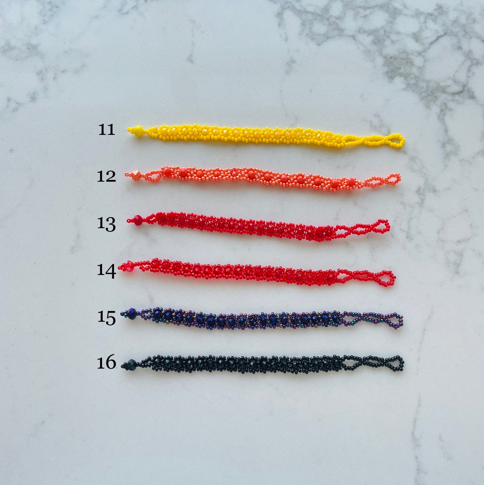 Girls Small Daisy Beaded Bracelets Little Girls Young Kids Huichol Seed ...