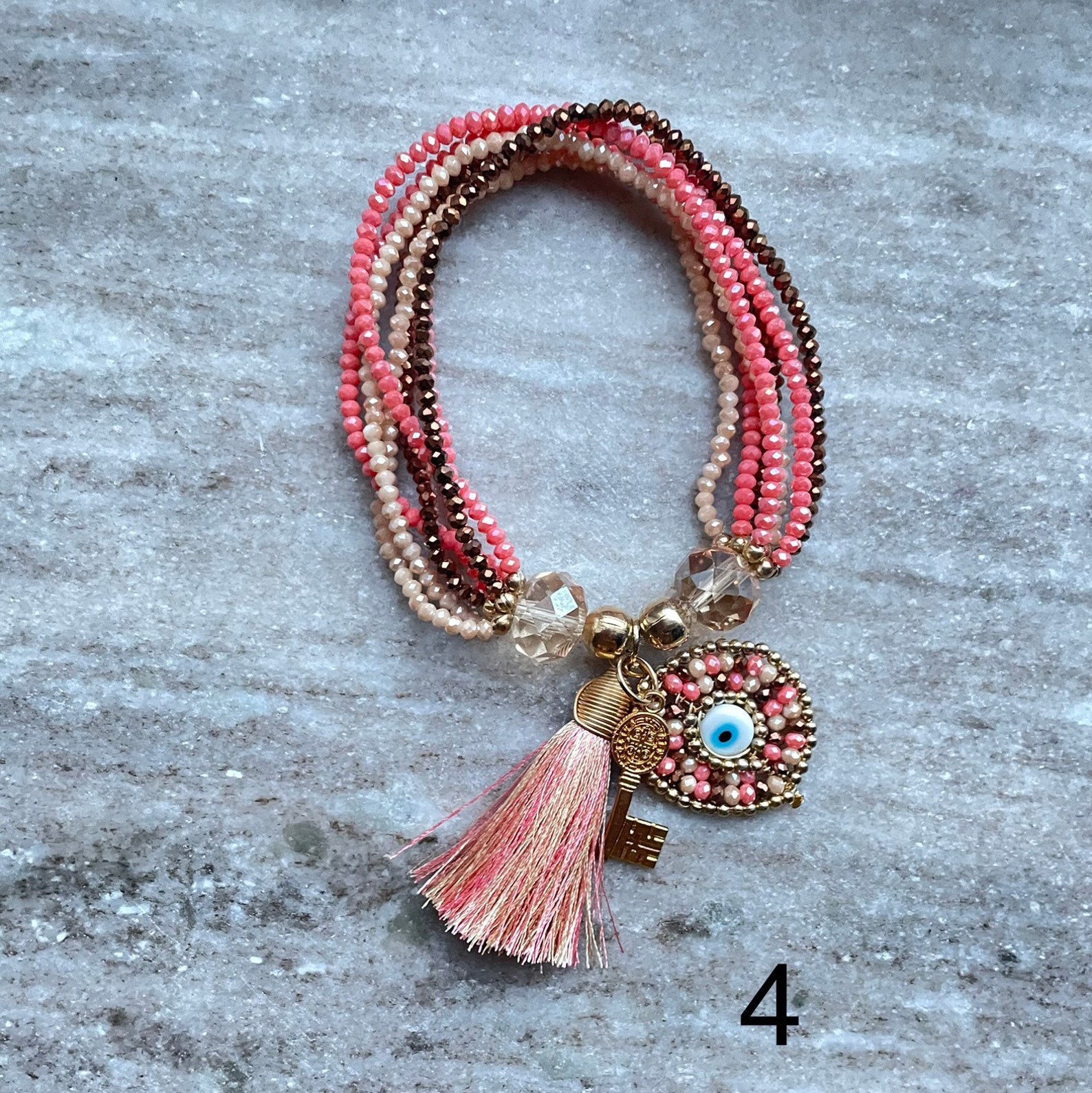 Crystal Bracelets Evil Eye Protection Bracelet Set 7 Strand - Etsy