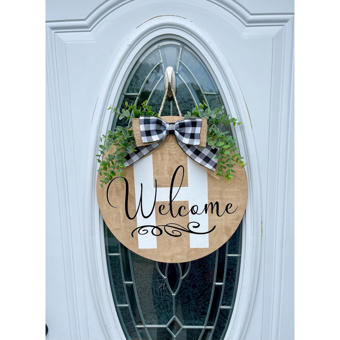 Welcome Sign Door Hanger Front Door Decor Housewarming Gift ...