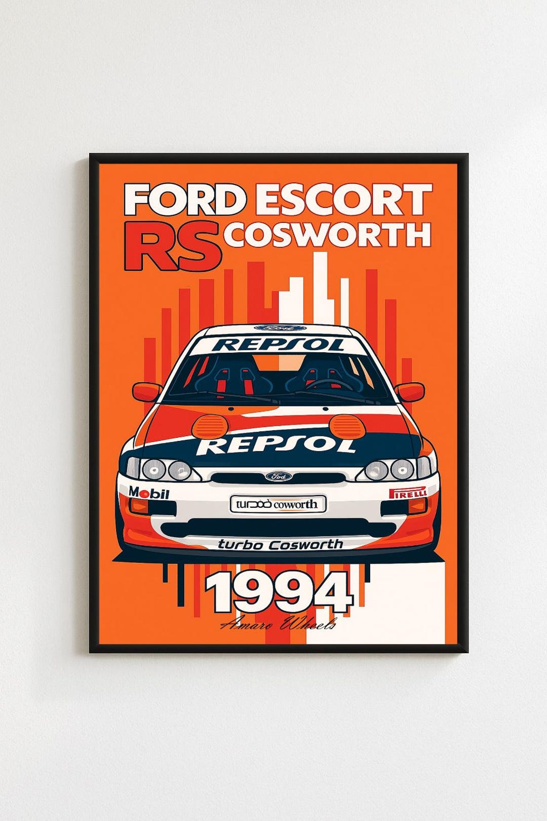 Ford Escort RS Cosworth - Repsol Rally/rallye - Premium Print ...