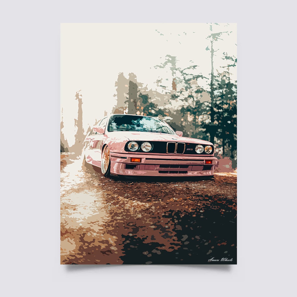 BMW E30 M3 Evolution 2 Car Poster Wall Print - Etsy