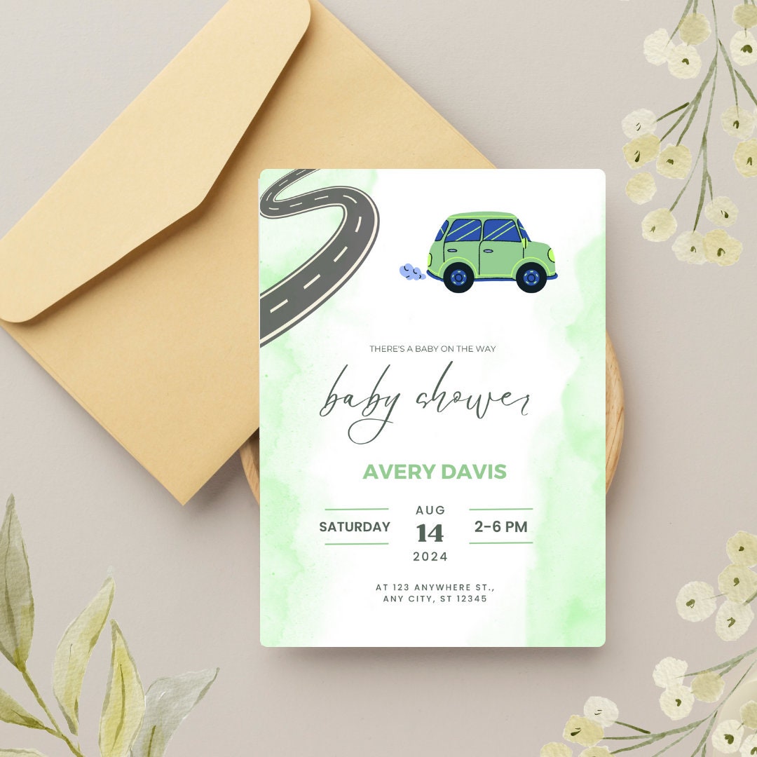 Plantilla de invitación de baby shower / Personalizada / Editable ...