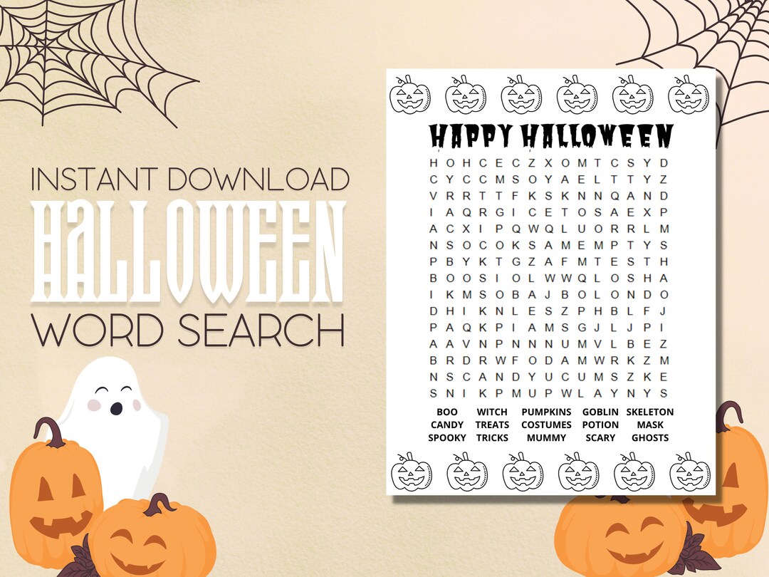 Halloween Word Search Puzzle Game! Printable Halloween Word Search ...