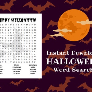 Halloween Word Search Puzzle Game! Printable Halloween Word Search ...