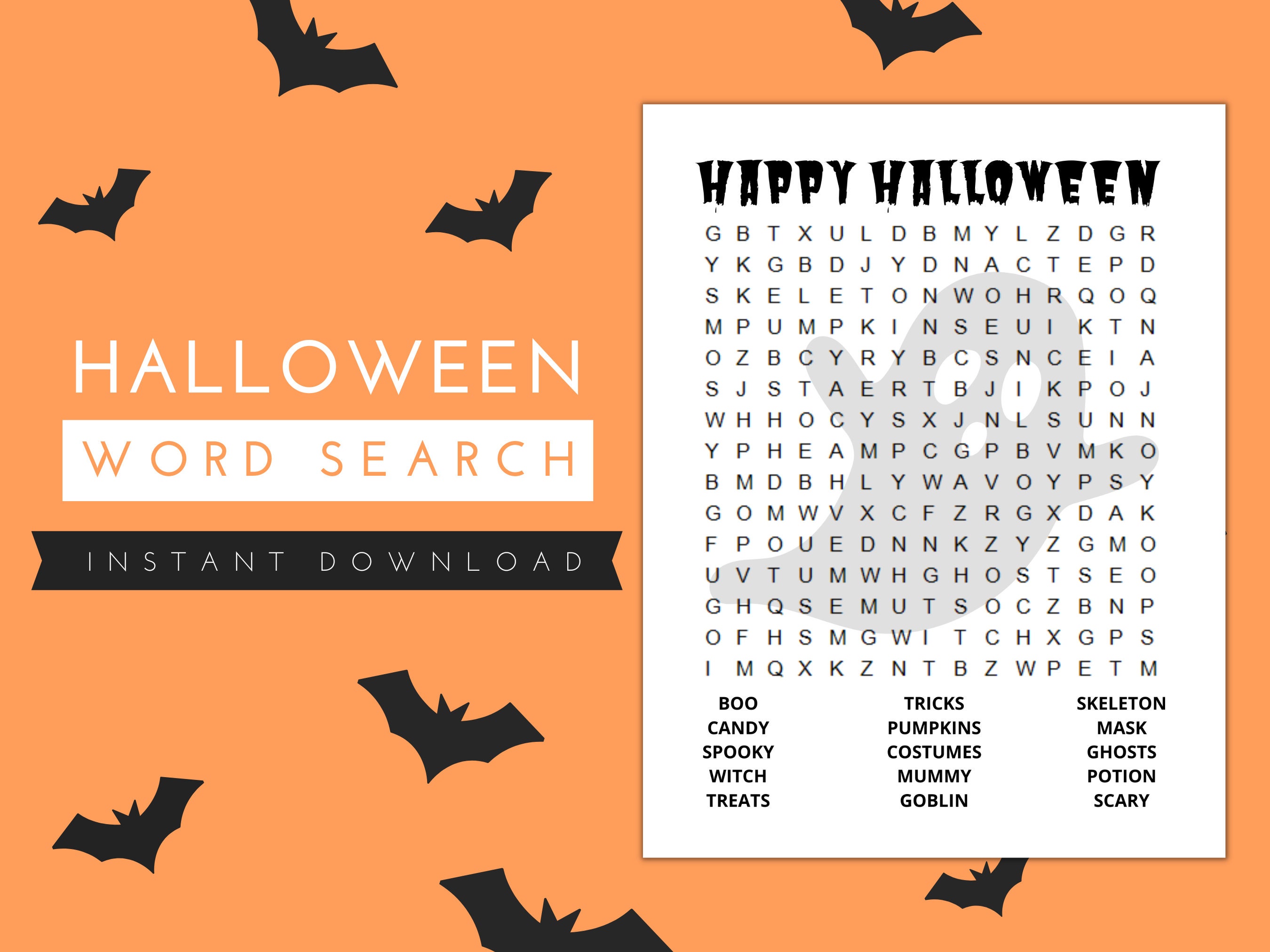 Halloween Word Search Puzzle Game! Printable Halloween Word Search ...