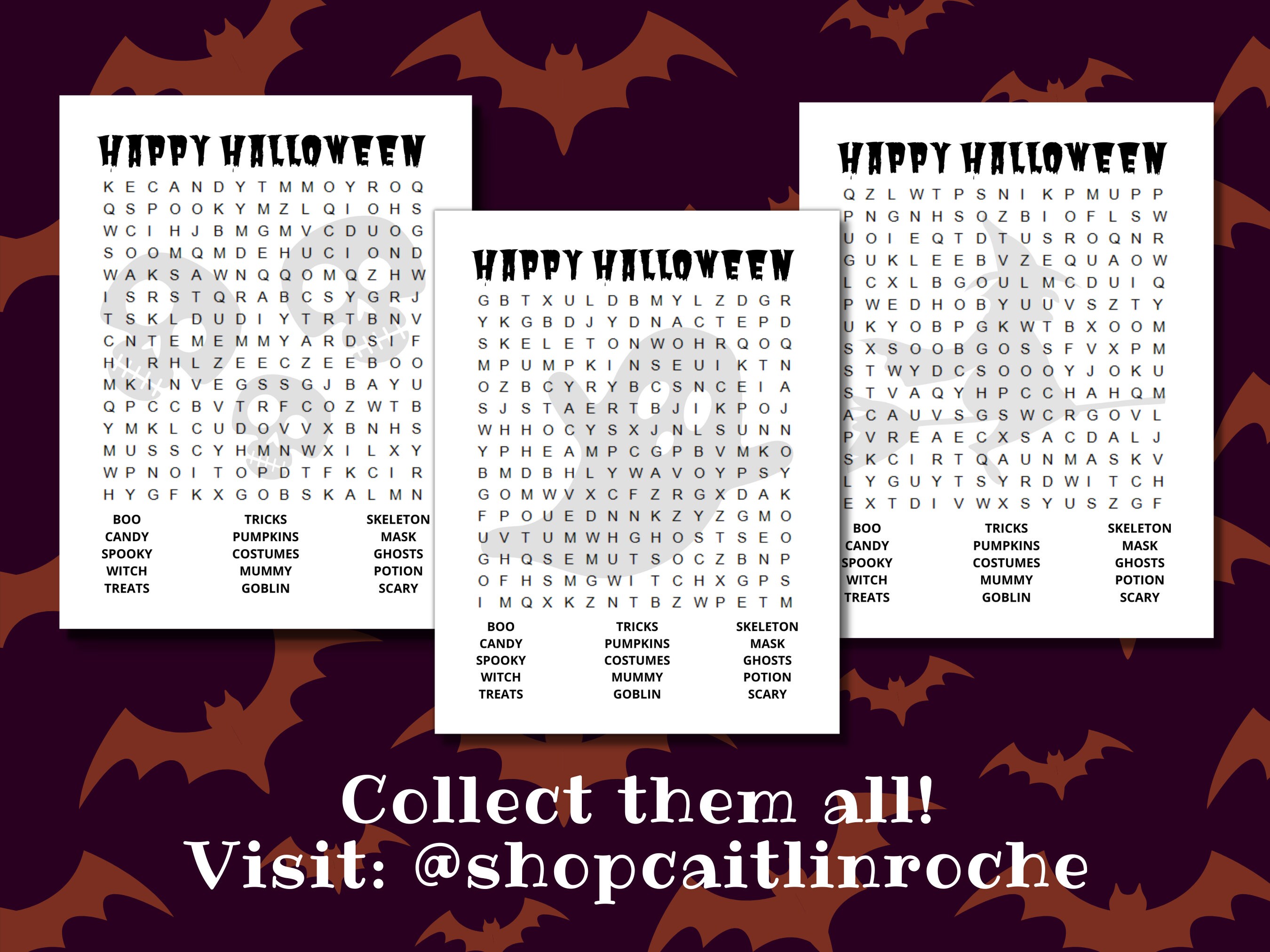 Halloween Word Search Puzzle Game! Printable Halloween Word Search ...