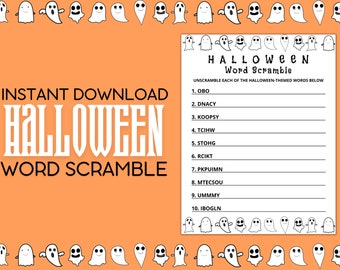 Halloween Word Search Puzzle Game Printable Halloween Word - Etsy