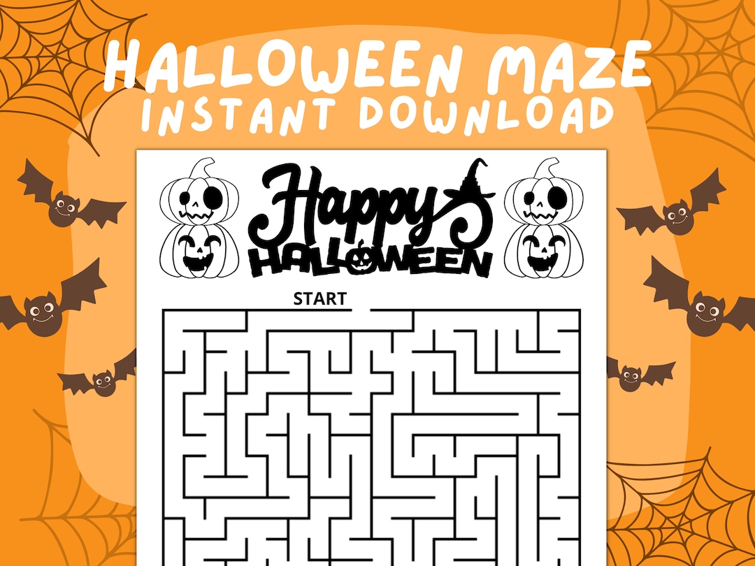 Halloween Activity Page, Halloween Maze, Halloween Game, Halloween ...