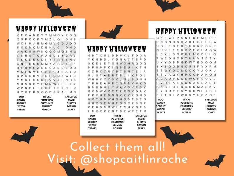 Halloween Word Search Puzzle Game! Printable Halloween Word Search ...