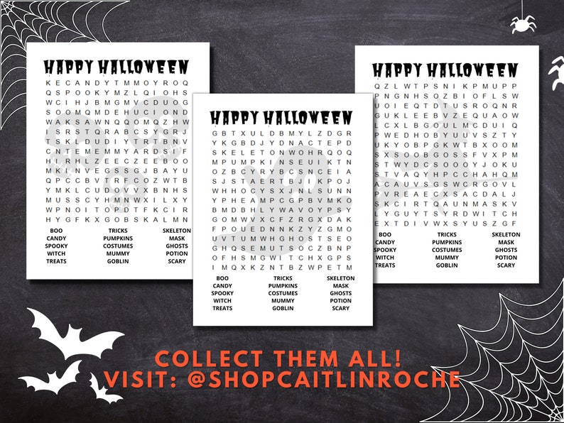 Halloween Word Search Puzzle Game! Printable Halloween Word Search ...
