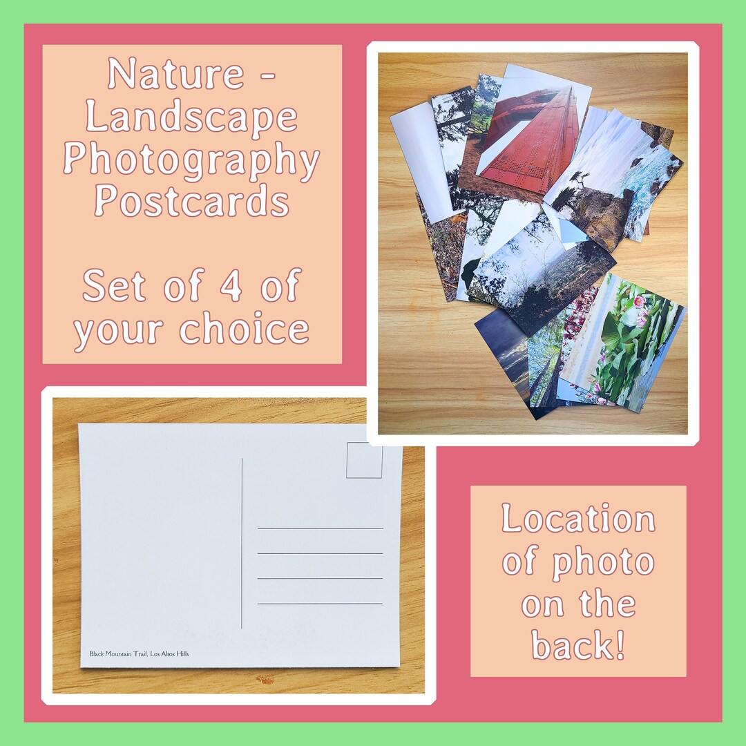 Nature - Landscape Photography Postcards Set of 4 - Etsy