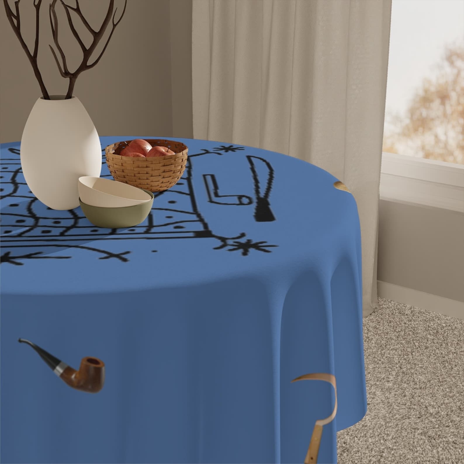 KOUZEN ZAKA, Azaka Mede Veve Tablecloth Spiritual Altar, Haitian Vodou ...