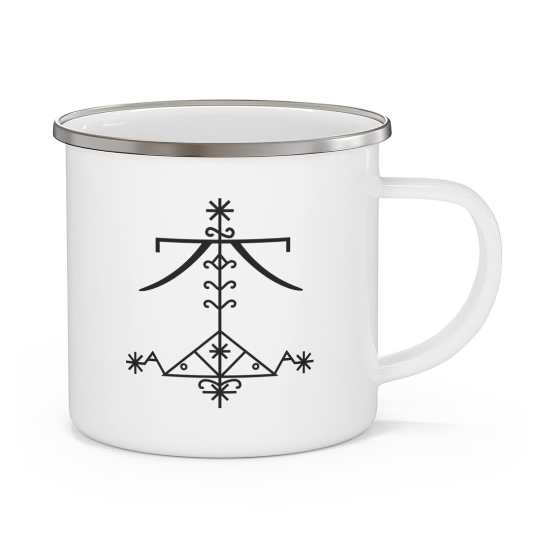 OGOU FERAY Vèvè Medium Size Enamel Mug | Haitian Vodou Ceremony - Etsy