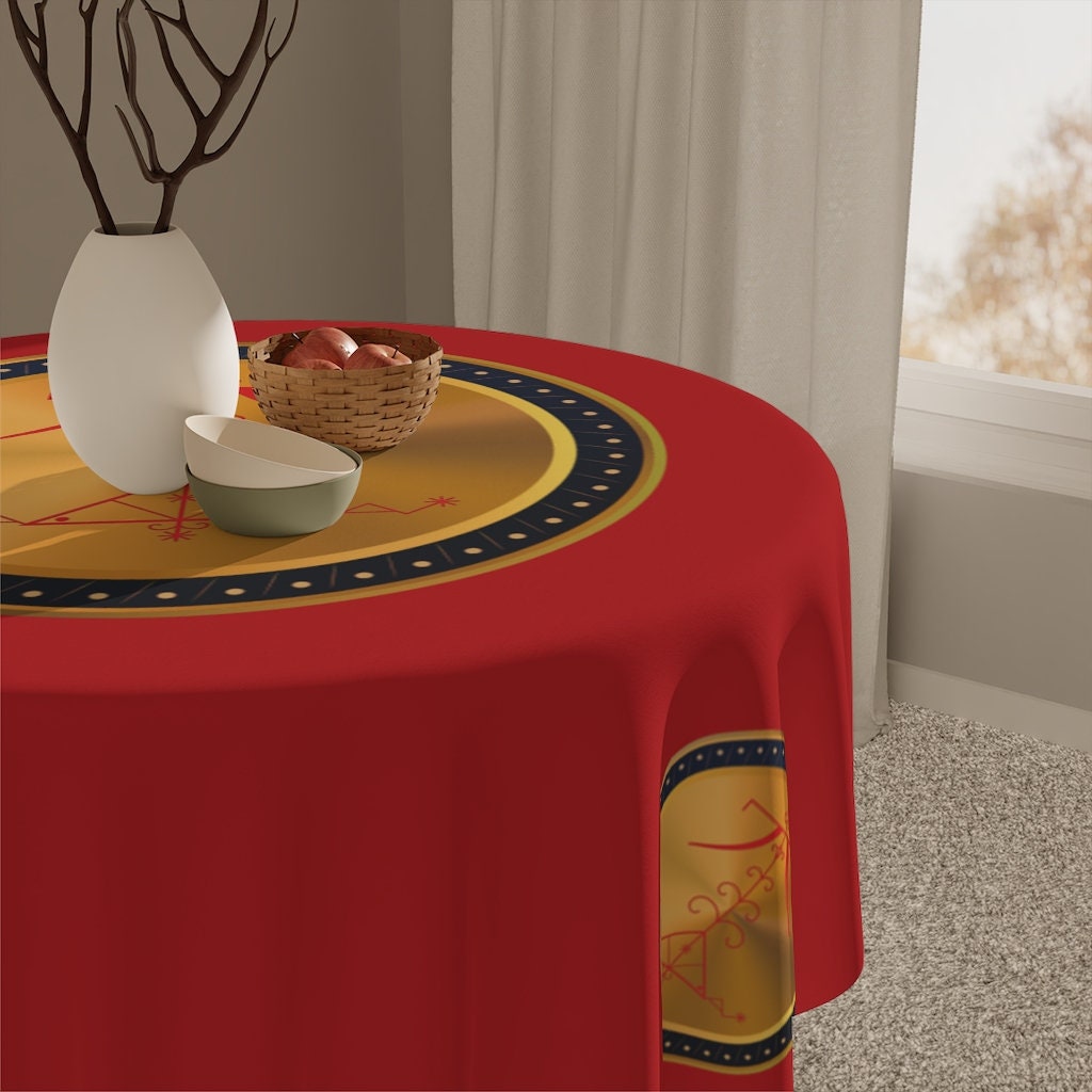 OGOU FERAY Veve Tablecloth, Spiritual Altar, Ceremony Table, Haitian ...