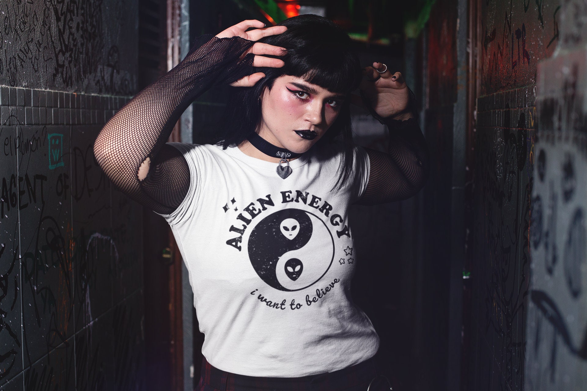 Alien Shirt Ufo Indie Clothing Y2k Shirt Alt Clothing - Etsy