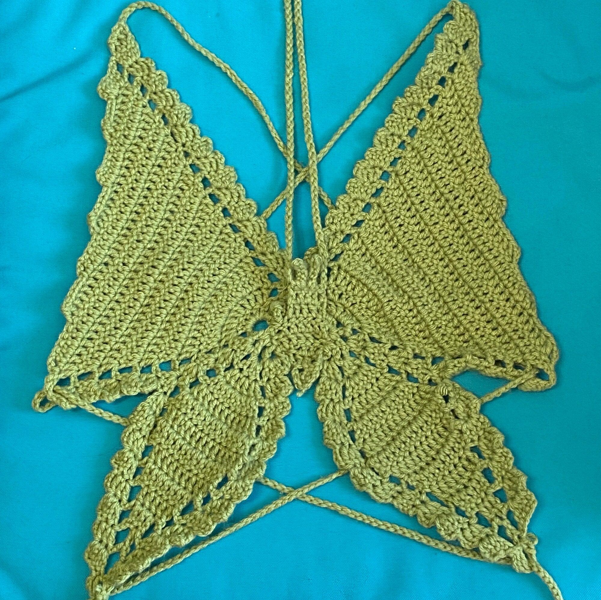 Customizable Crochet Butterfly Top - Etsy