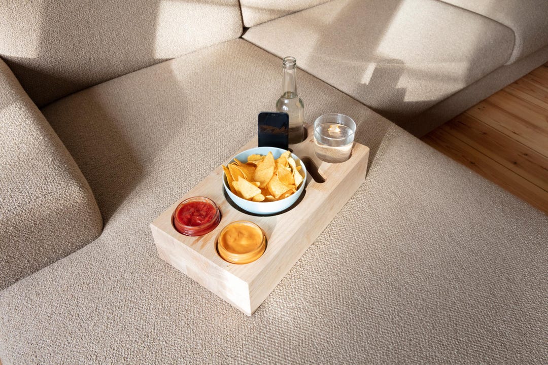 Snack Butler ONLY NATURE Oak oak, Couch Butler, Sofa Butler, Sofa Tray ...