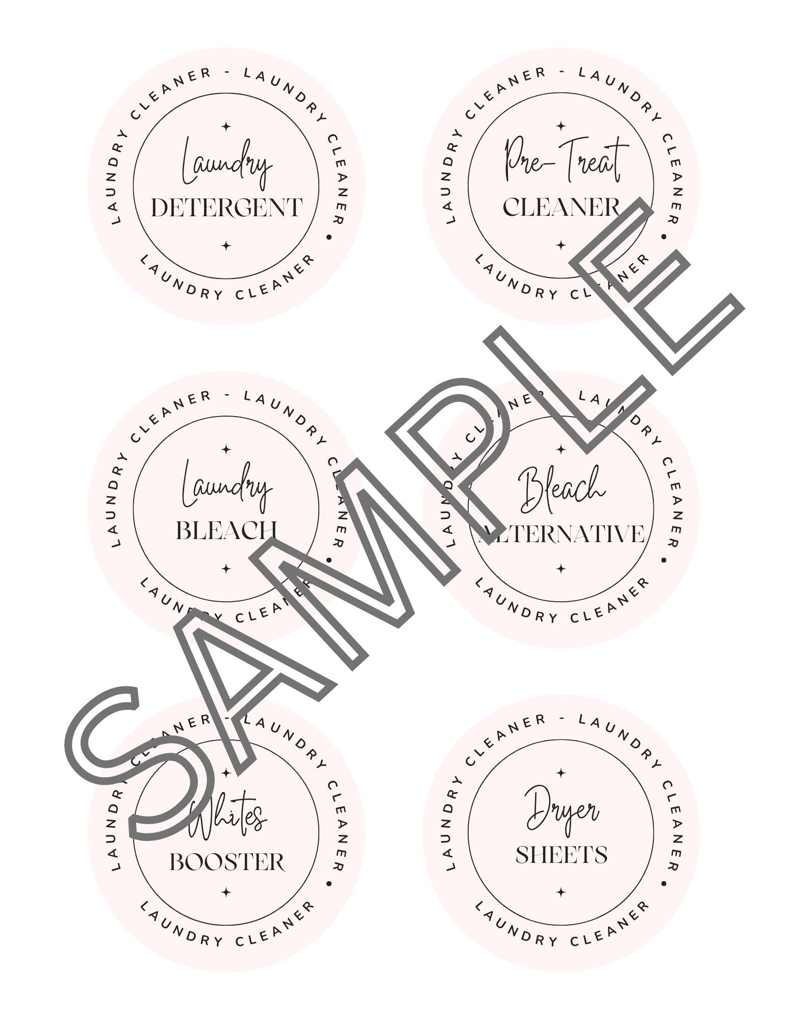 15 Printable Elegant Laundry Labels | INSTANT DOWNLOAD | DIY | Editable ...