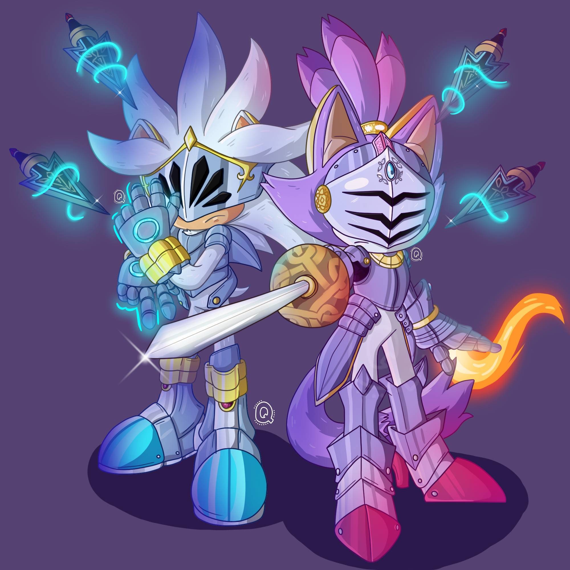 Sir Percival And Sir Galahad Sonic Fanart Etsy Uk