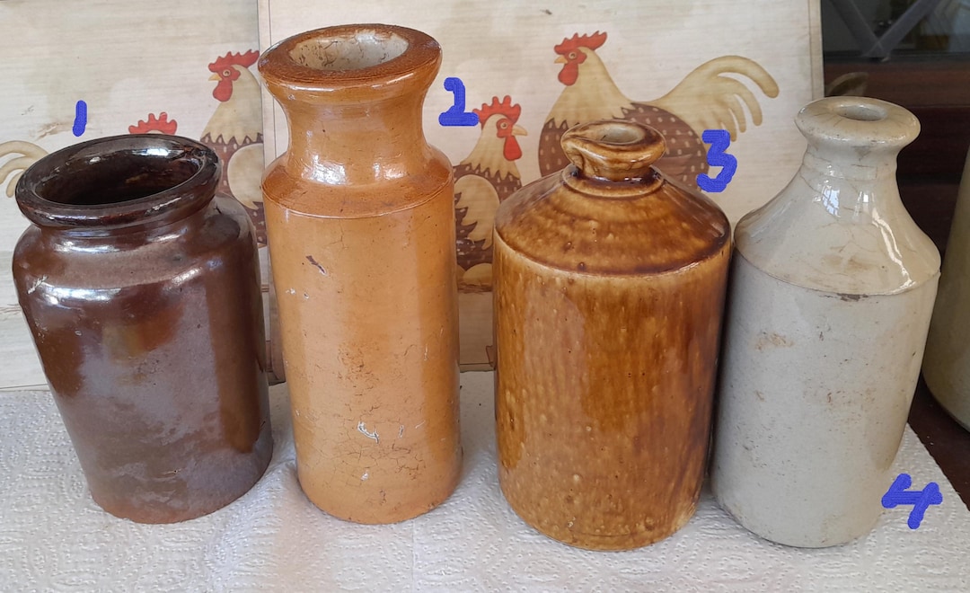 Edwardian Mixed House Hold Earthernware Pots. - Etsy