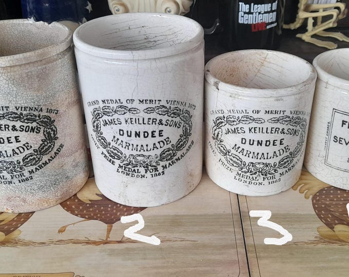 Edwardian Cream Earthernware Frank Cooper's and James Keiller Marmalade ...