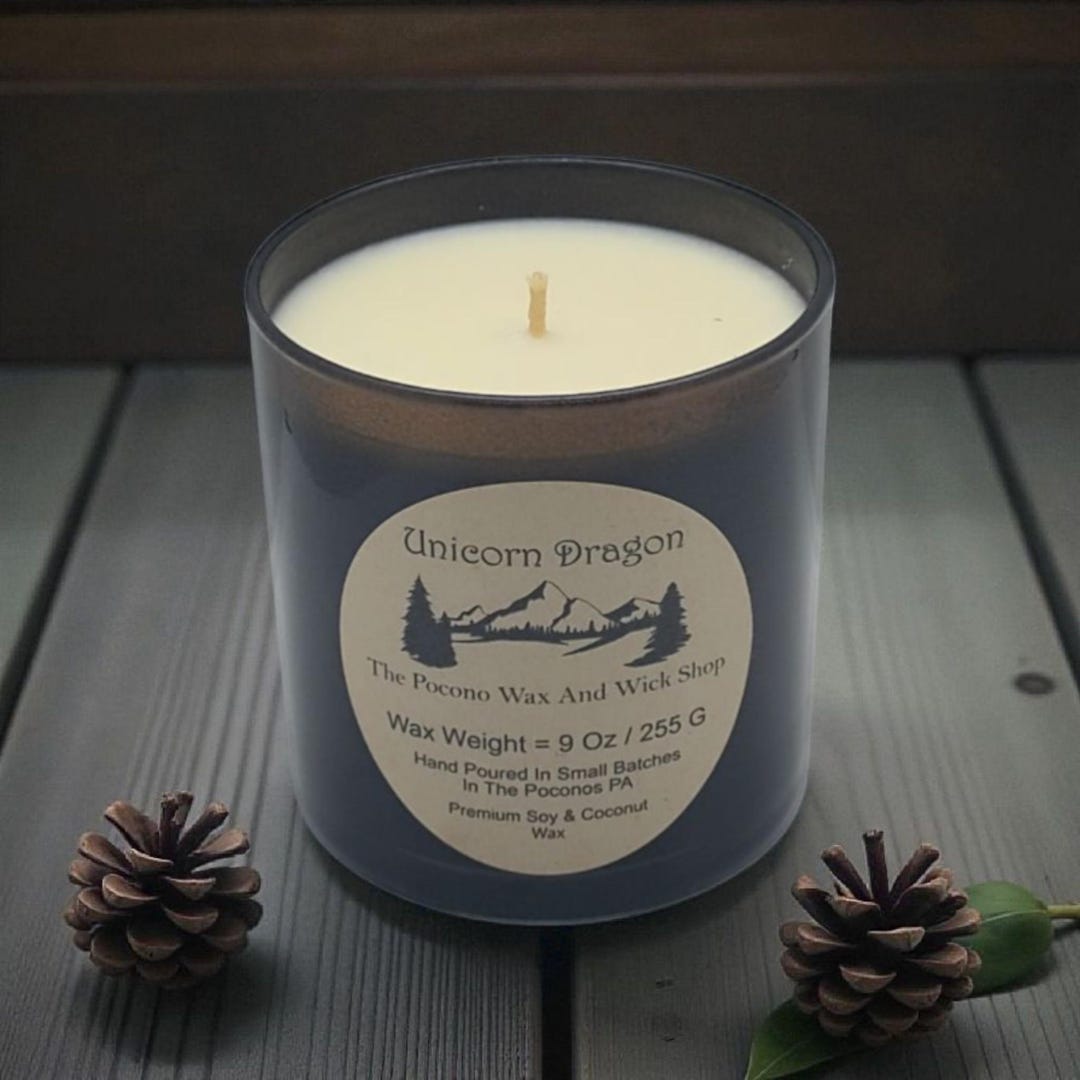 Unicorn Dragon Scented Candle, Soy, Coconut, 9 Oz, Handmade, Christmas ...
