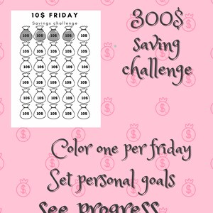 10 Dollar Friday Savings Challenge - Etsy
