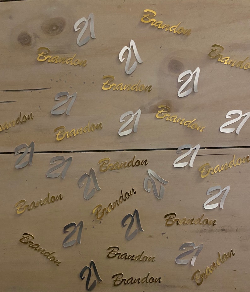 Custom/personalized 21st Birthday Confetti Table Decor - Etsy