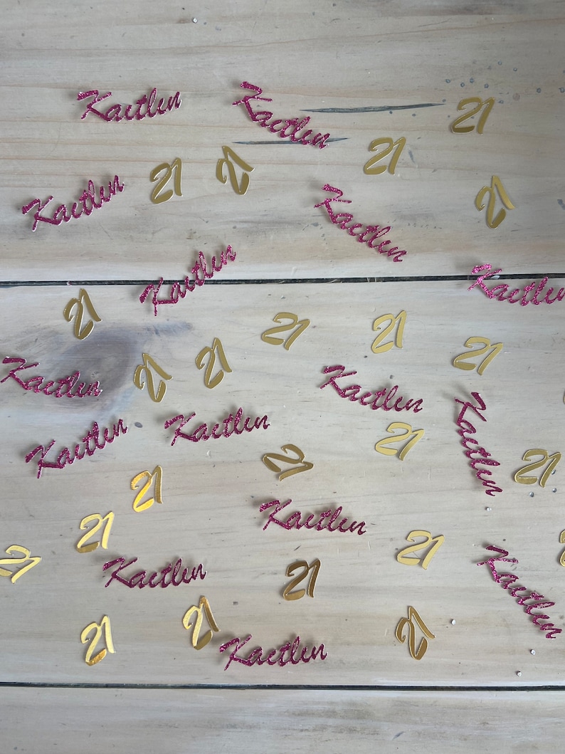 Custom/personalized 21st Birthday Confetti Table Decor - Etsy