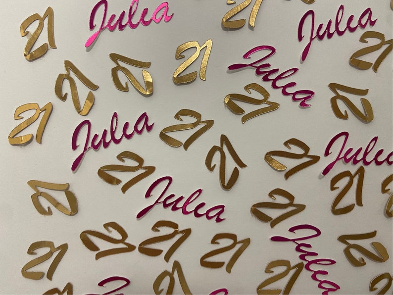 Custom/personalized 21st Birthday Confetti Table Decor - Etsy