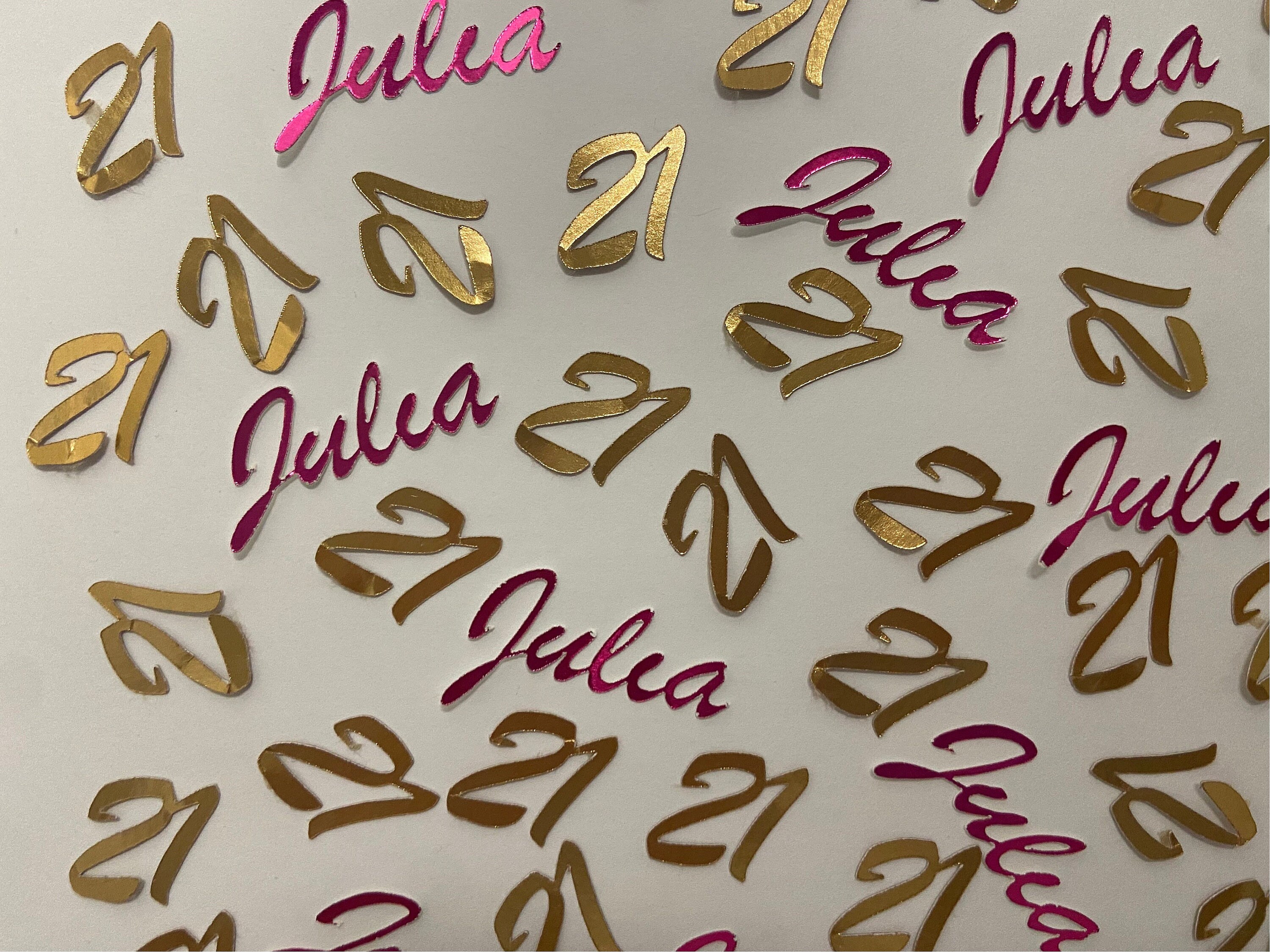 Custom/personalized 21st Birthday Confetti Table Decor - Etsy